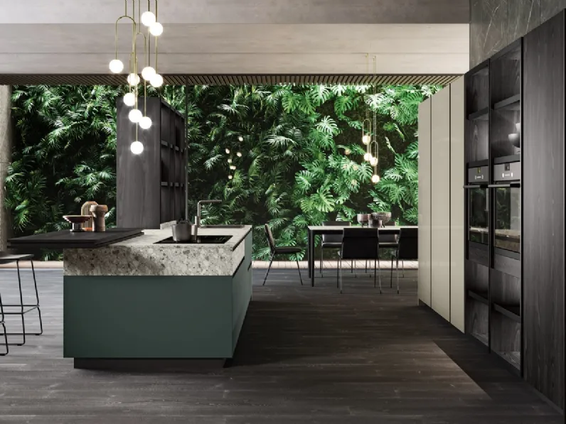 Cucina Design lineare Menta 02 di Miton